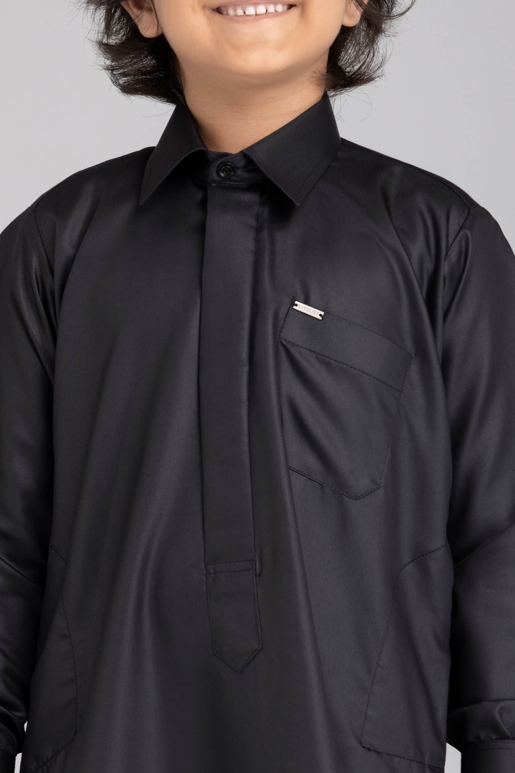 Kids Qatari - Noir - L'Atelier Qamis