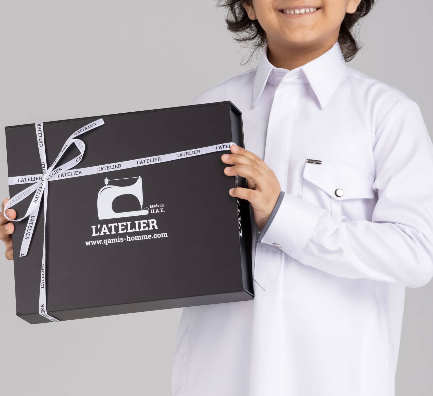 Kids Qatari – Bleu Marine – L'Atelier Qamis | www.qamis-homme.com